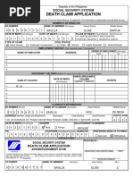 SSS Funeral Claim Application Form | PDF | Pension | Government