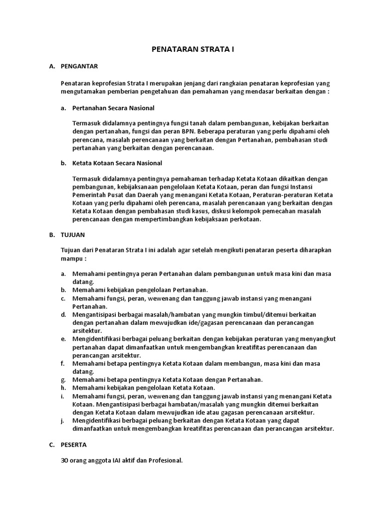 Proposal Strata I-Vi | PDF