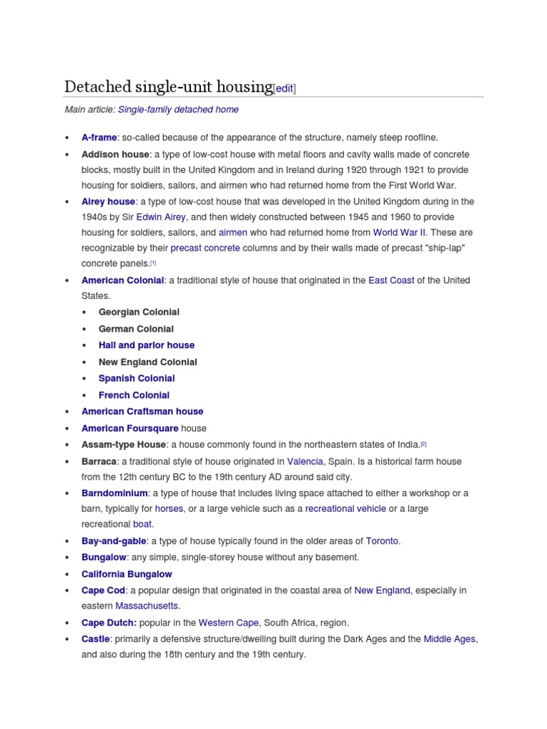 Detached Single-Unit Housing | PDF | Apartment | Houses