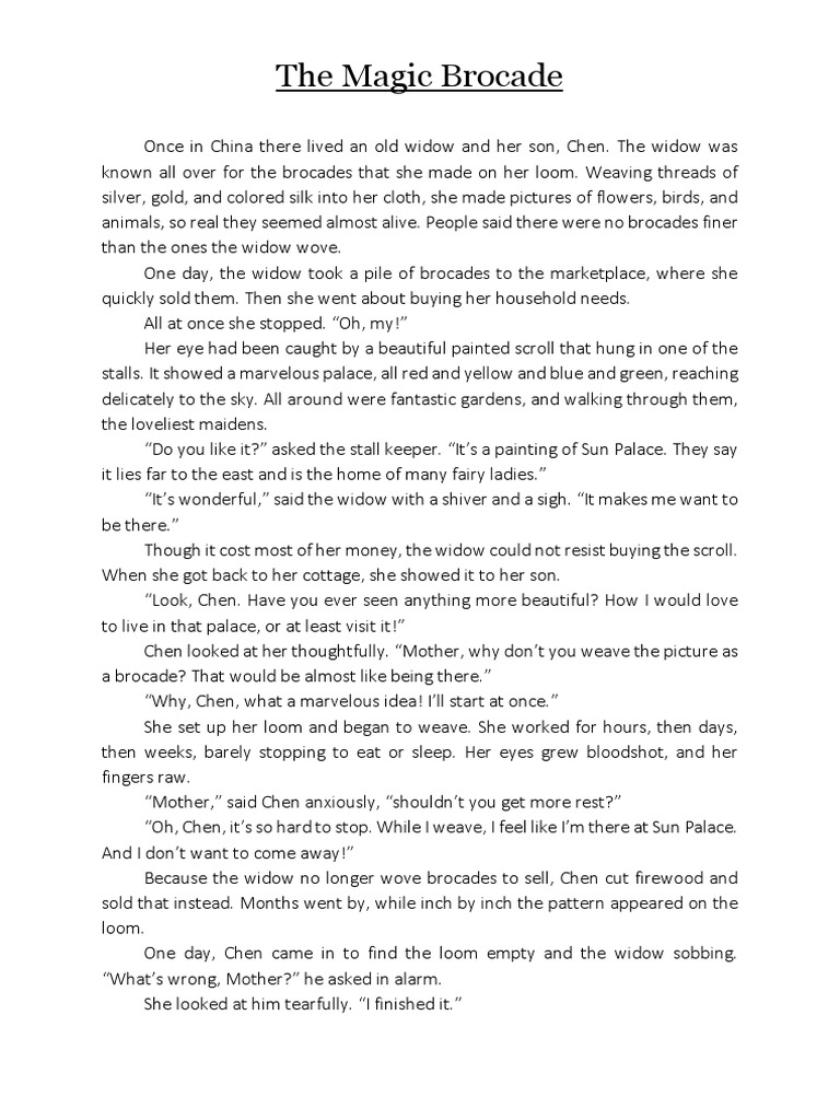 The Magic Brocade | PDF | Weaving