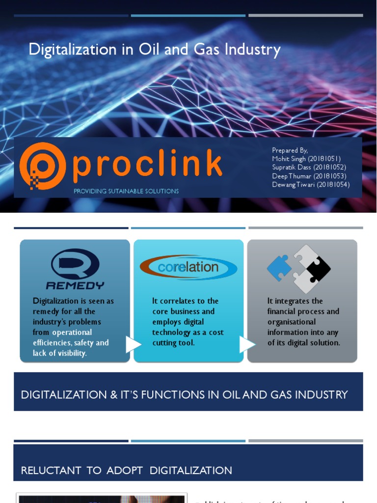 Digitalization in Oil and Gas Industry | PDF | Business | Economies