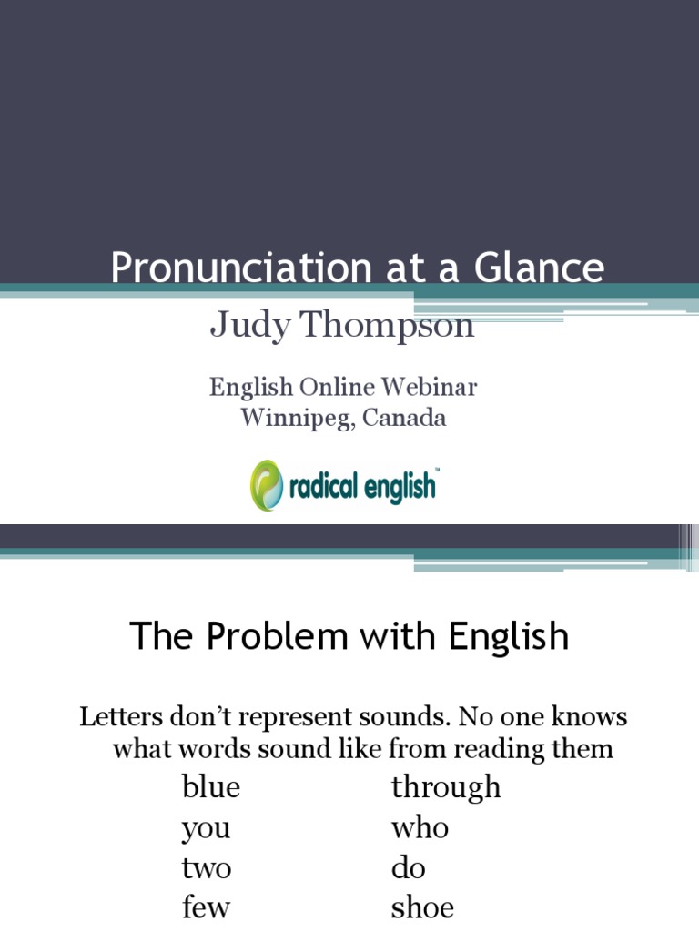 Judy Pronunciation at A Glance | PDF | Consonant | English Language