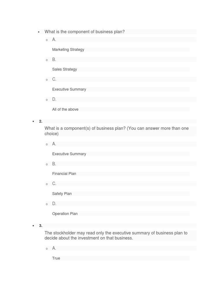 Business Plan Exams | PDF | Business Plan | Market Analysis