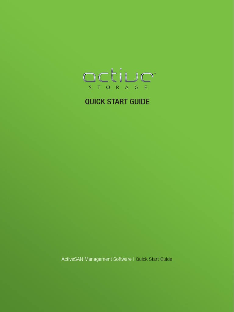 ActiveSAN QuickStartGuide 201109 | PDF | Electromagnetic Interference | Computer Network