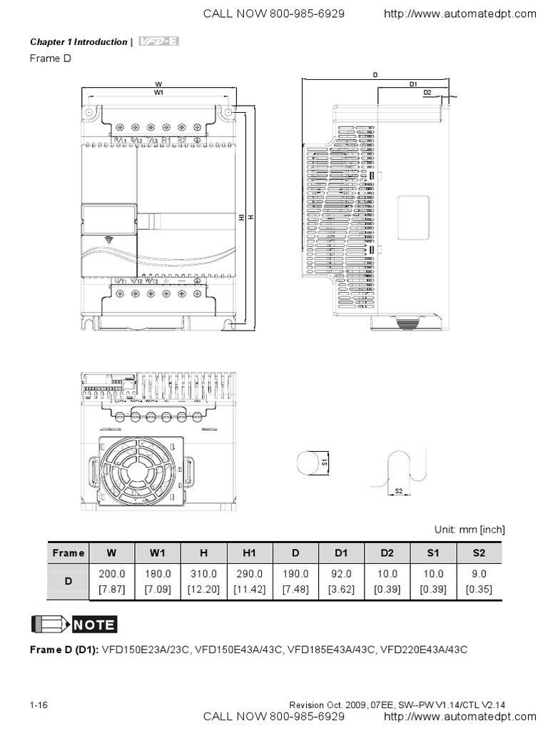 Dimensiones VFD | PDF