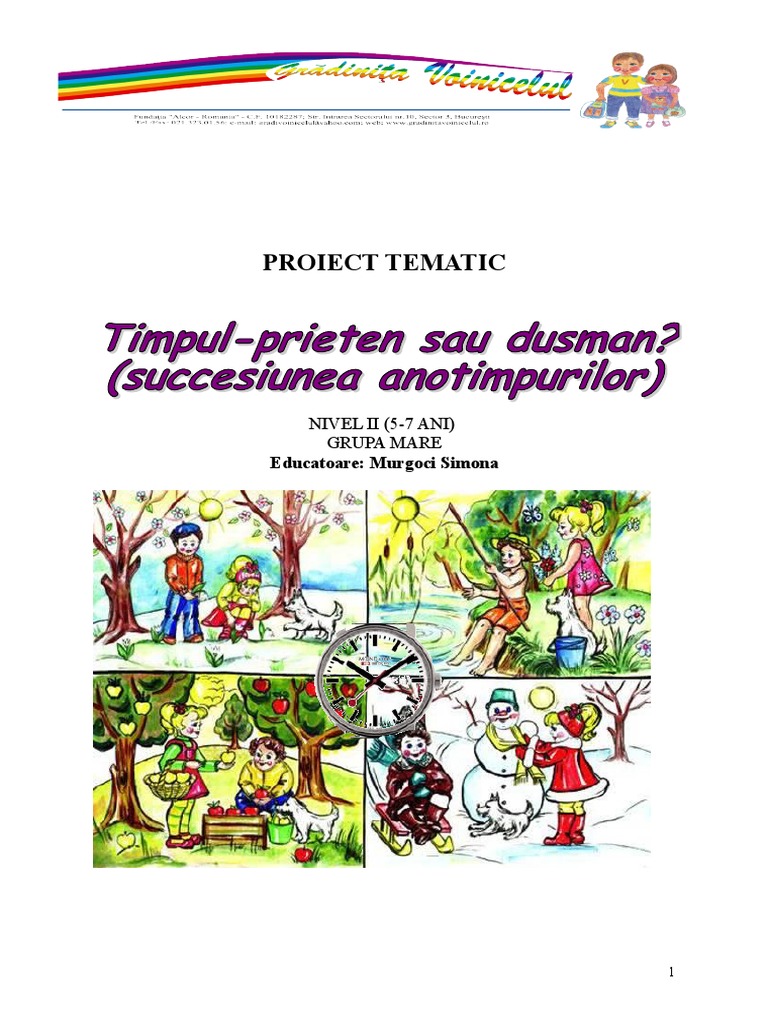 Proiect Tematic Timpul | PDF