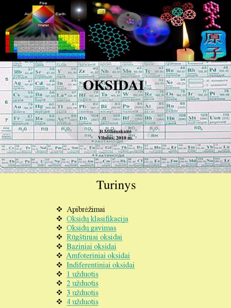 B.Miliauskaitė. Oksidai | PDF