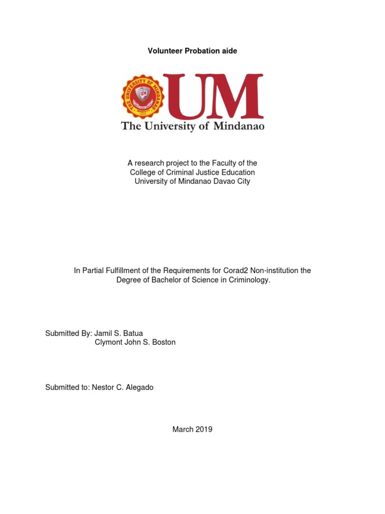 Volunteer Probation Aide | PDF | Probation | Volunteering