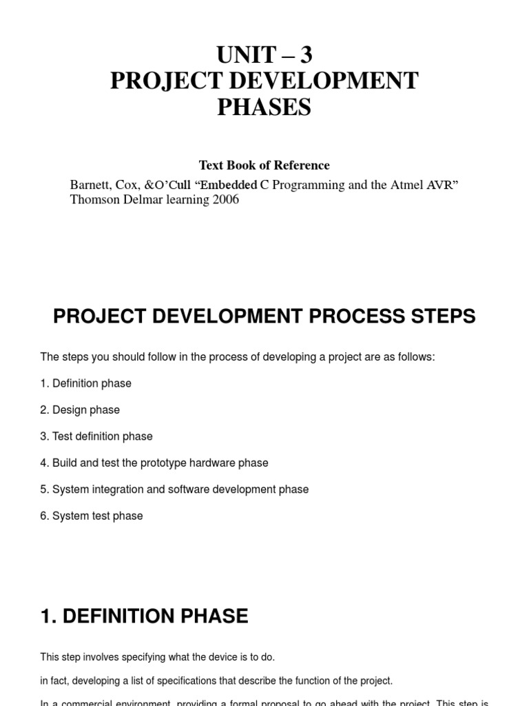 Embedded System Design - Project Development Phases | PDF | Software ...