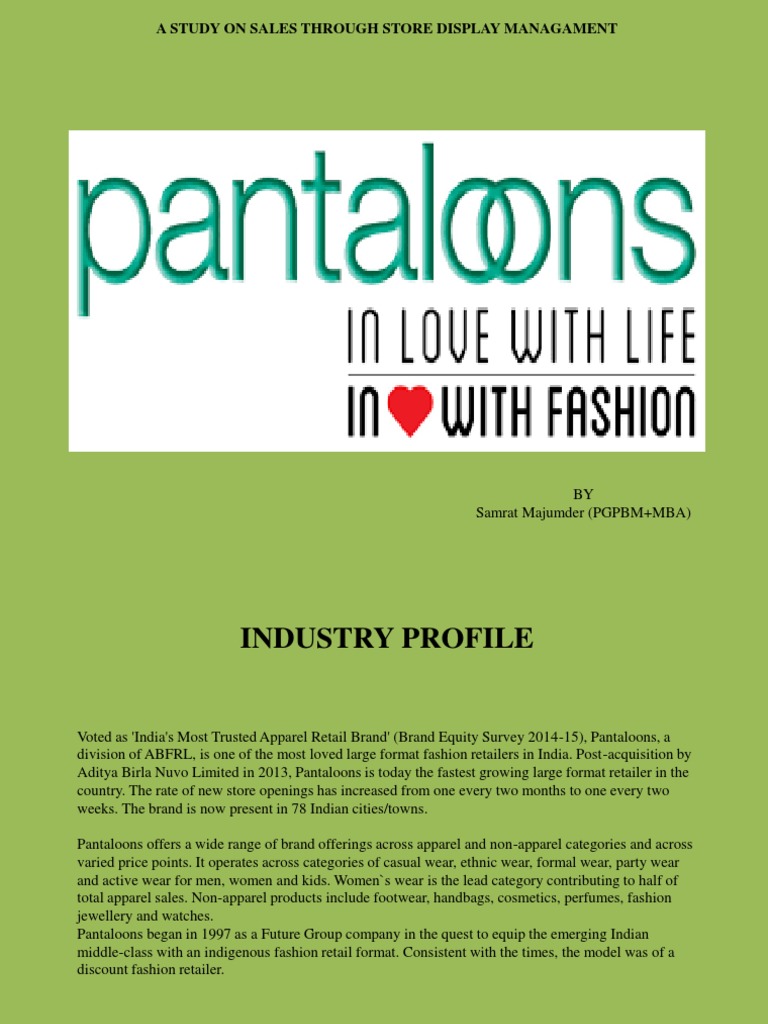 Project On Pantaloons | PDF | Retail | Consumer Behaviour