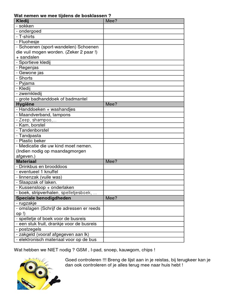 Inventarislijst Boskl 2019 | PDF