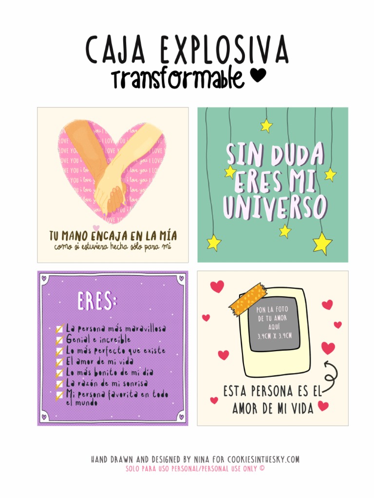 Caja Explosiva Transformable Cookies In The Sky Pdf Pdf