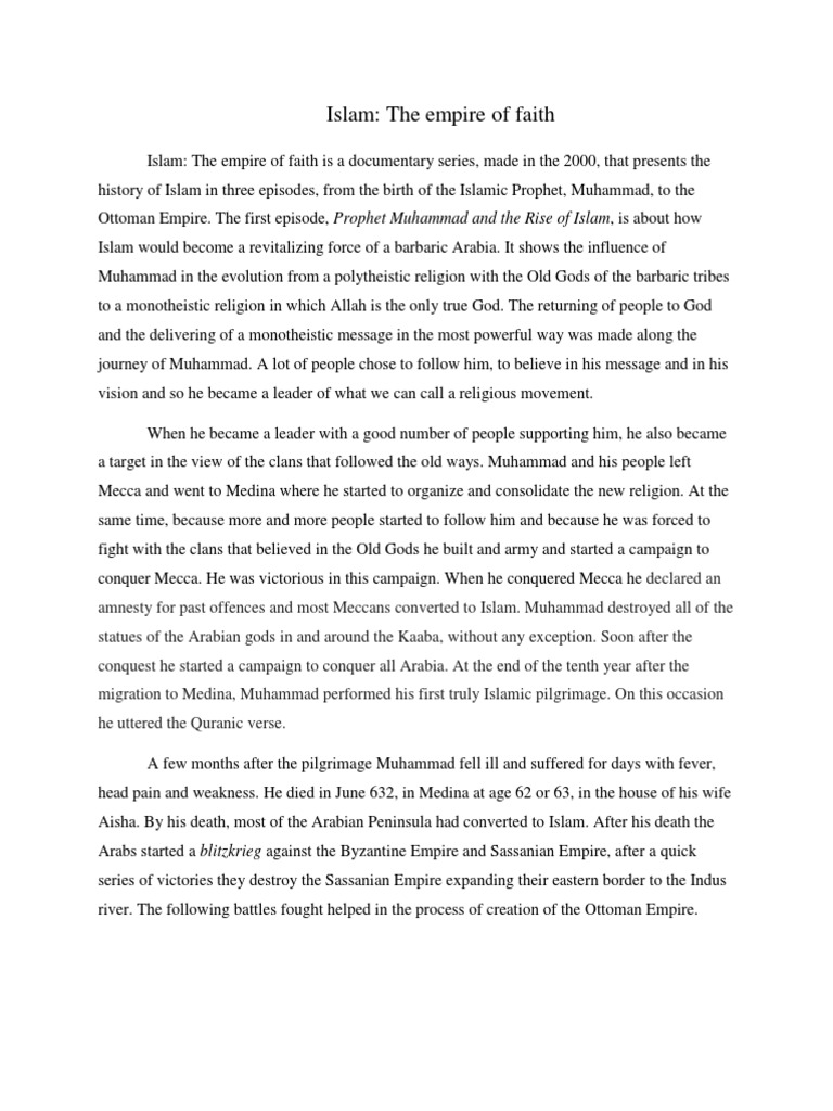 Islam The Empire of Faith | PDF