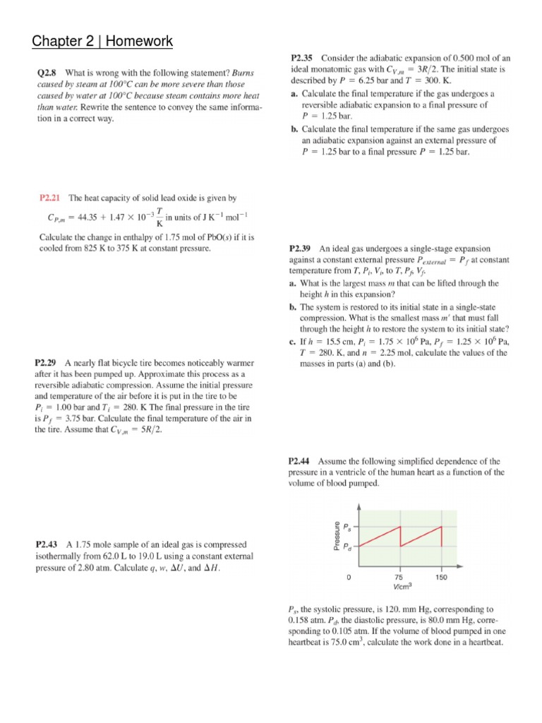 Chapter 2 - Homework | PDF