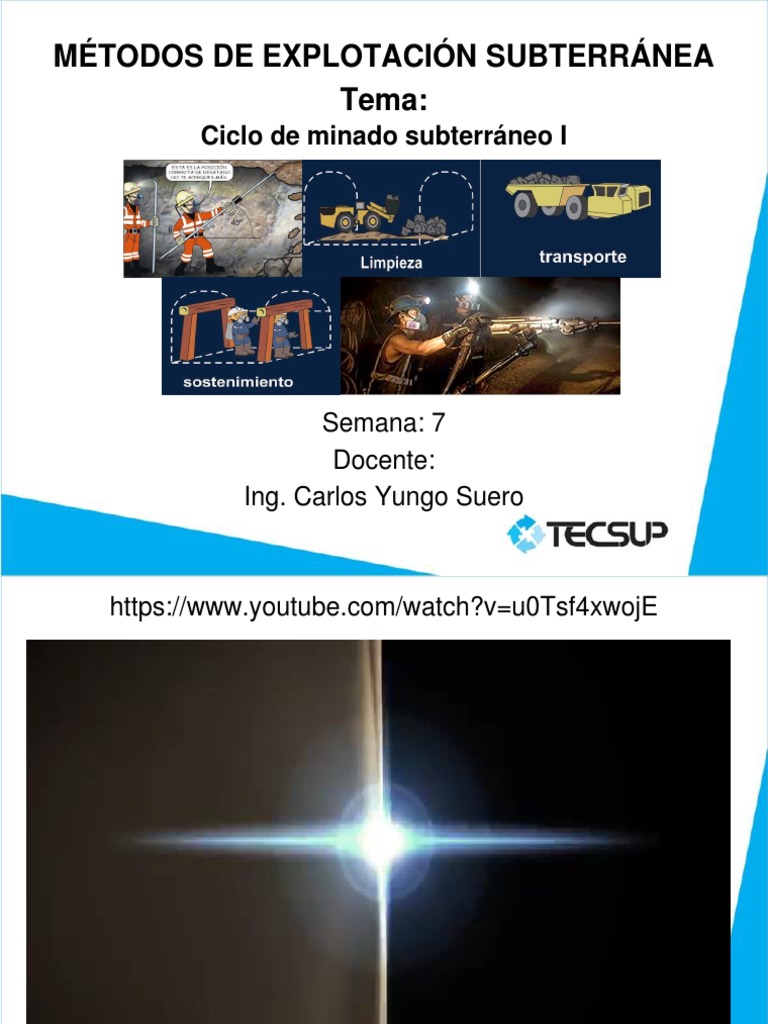 Sesión 7 - Ciclo de Minado Subterráneo I | Minería | Materiales