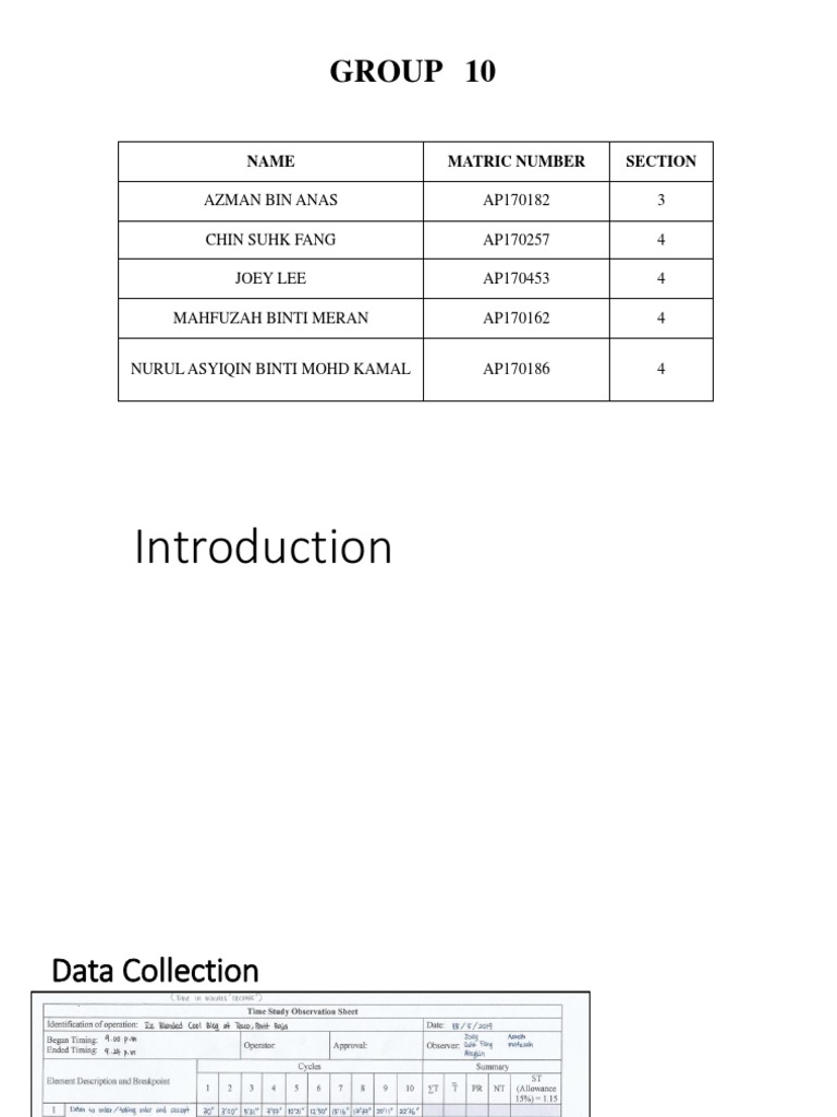 Group 10: Name Matric Number Section | PDF