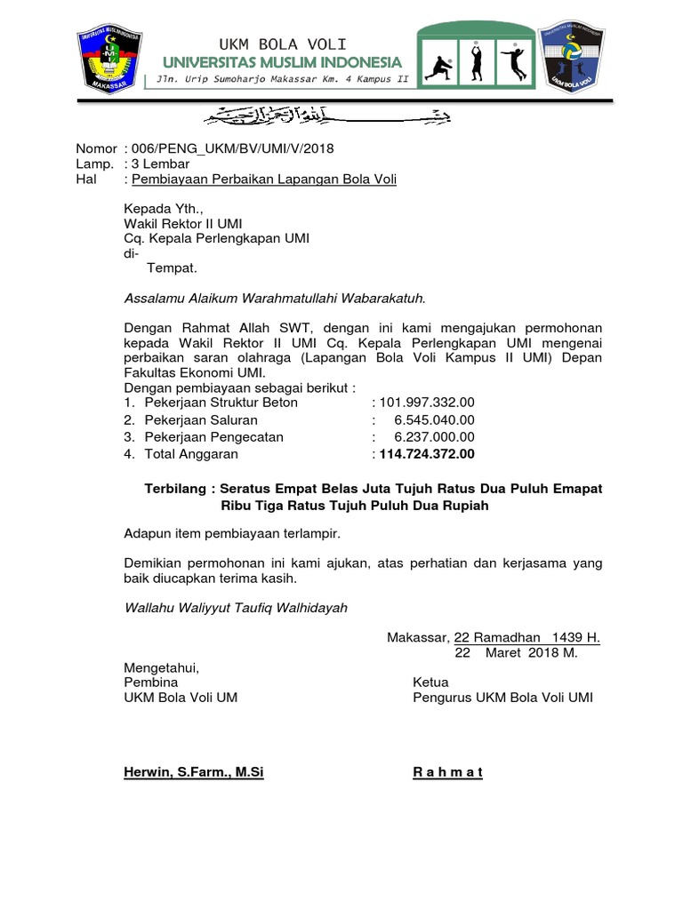 Proposal Perbaikan Lapangan Pdf