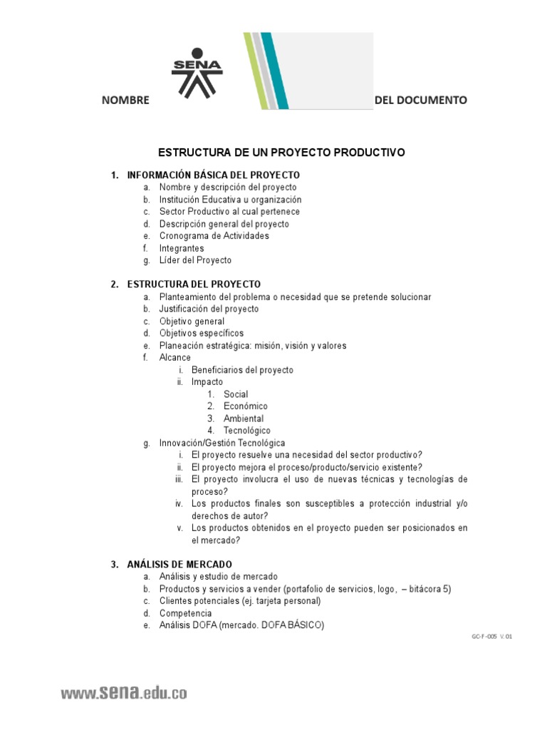 Proyecto Productivo Estructura 2019 | Mercado (economía) | Tecnología