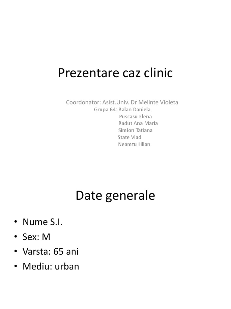 Caz Clinic Boli Infectioase | PDF
