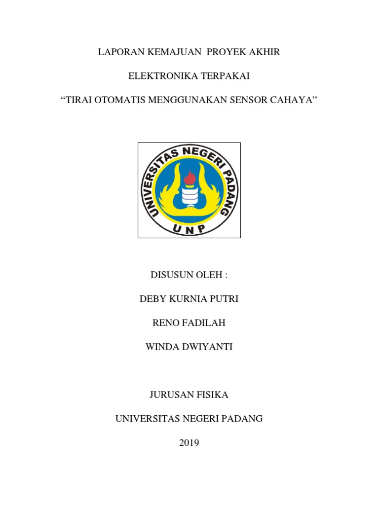 Tirai Otomatis Sensor Cahaya | PDF | Teknologi & Rekayasa