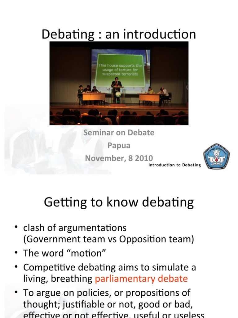 Presentation For WSDC System in Papua | PDF | Argument | Philosophical ...