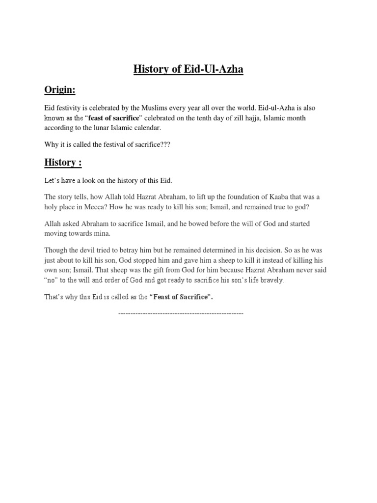 History of Eid | PDF