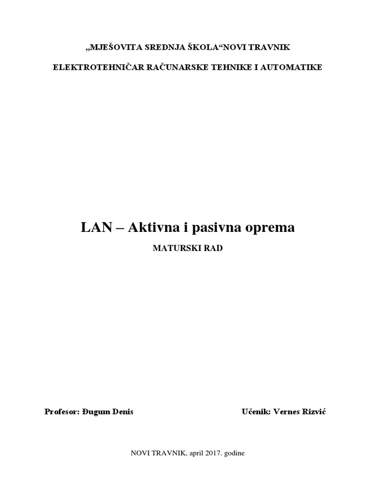 Documents - Tips Aktivna Mrezna Oprema 1 | PDF