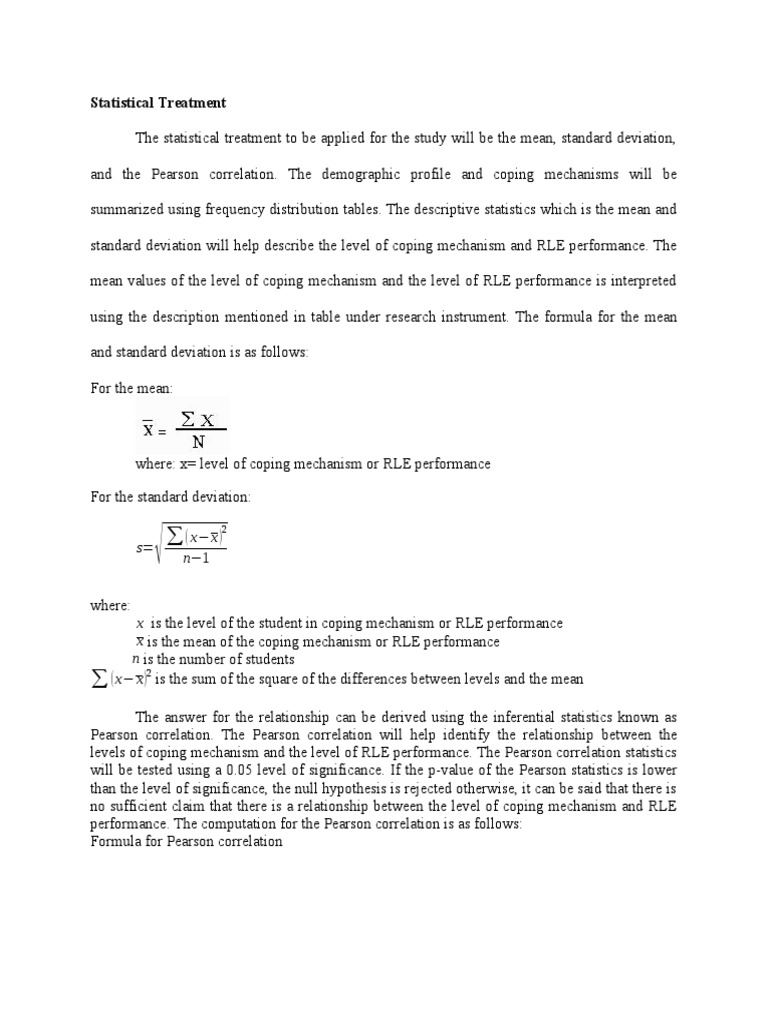 Statistical Treatment | PDF | Teaching Methods & Materials | Self ...