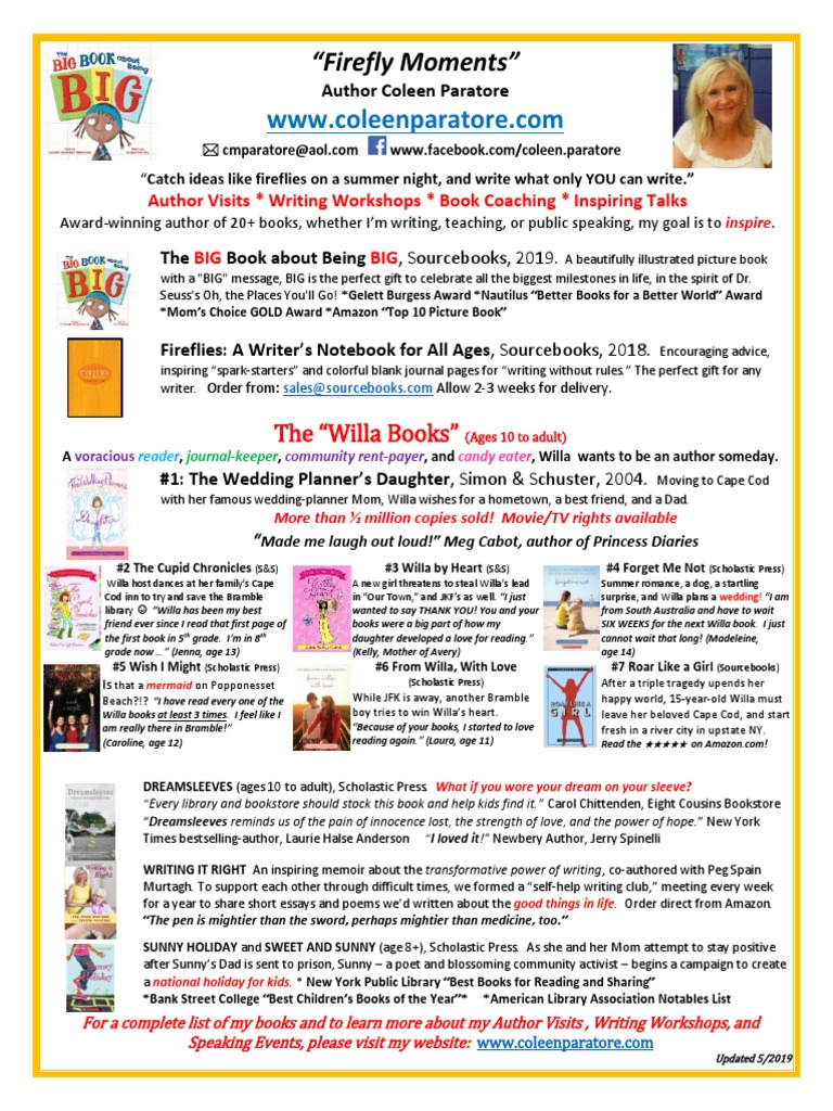 2019 Author Flyer | PDF | Books