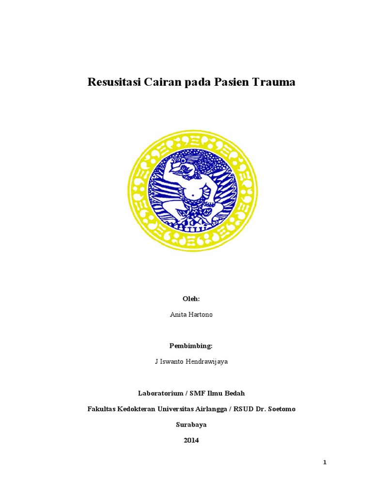 Resusitasi Cairan Pada Pasien Trauma | PDF