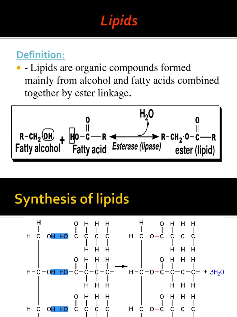 Definition:: - Lipids Are Organic Compounds Formed | PDF | Lipid ...