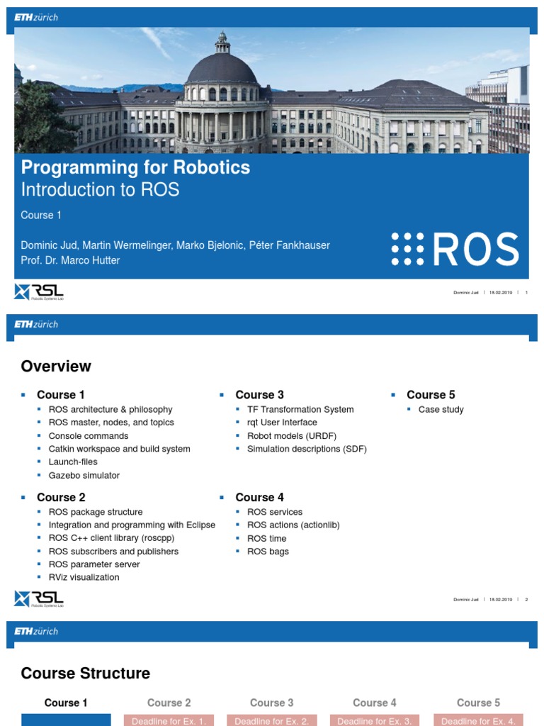 ROS Course Slides Course 1 | PDF | Command Line Interface | Simulation