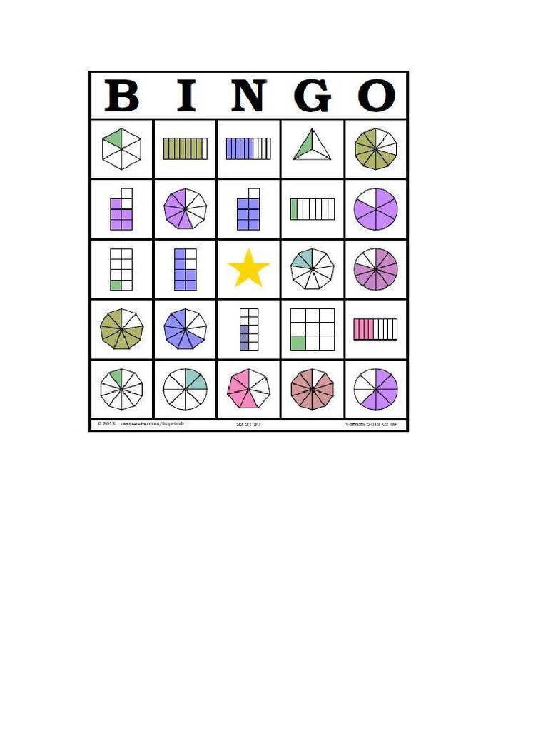 Fracciones Bingo | PDF