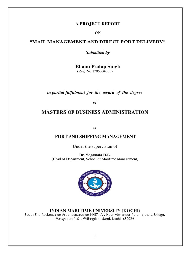 A Project Report | Download Free PDF | Containerization | Cargo