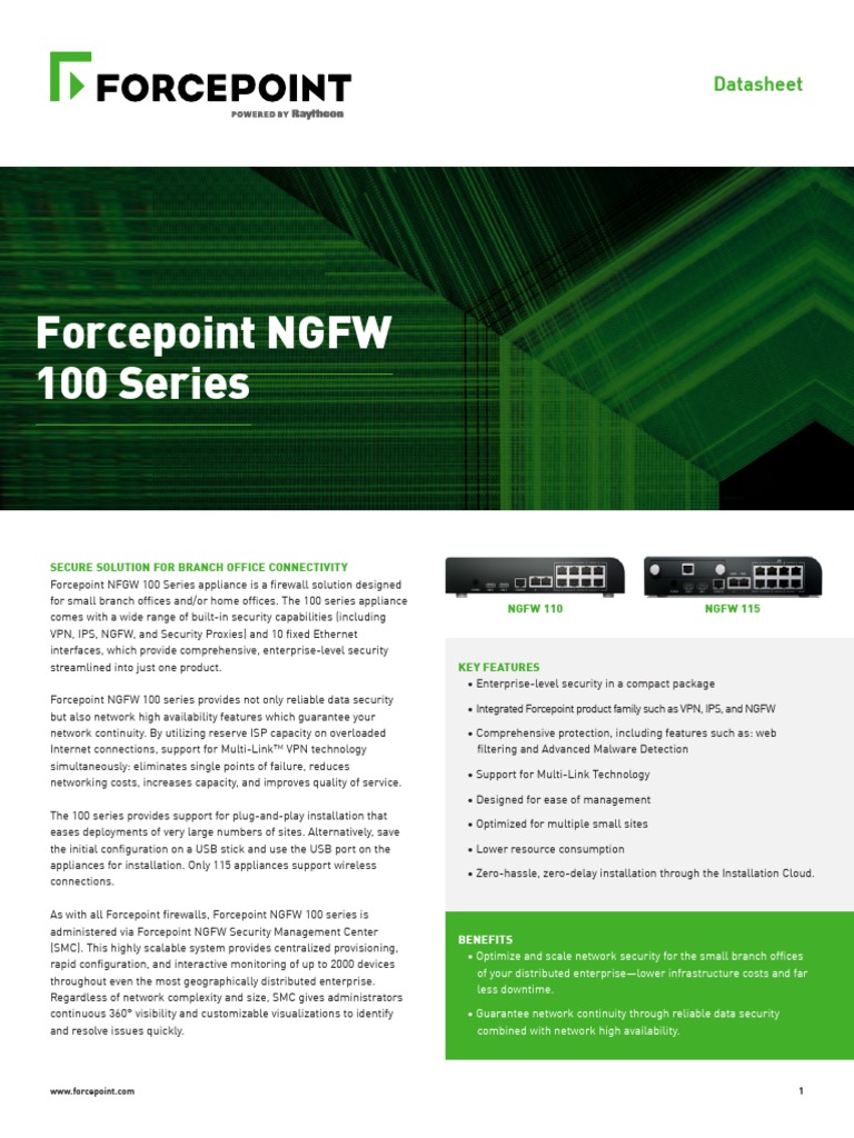 Datasheet Forcepoint NGFW 110 | PDF | Virtual Private Network | Computer Network