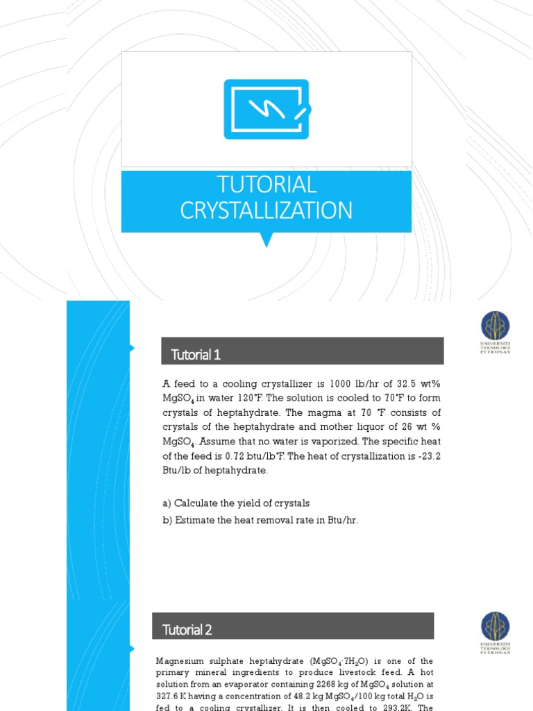 Tutorial Crystallization PDF | PDF
