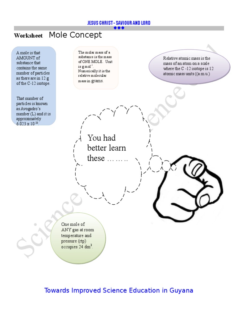 Chem Notes On Moles | PDF | Mole (Unit) | Sodium Chloride