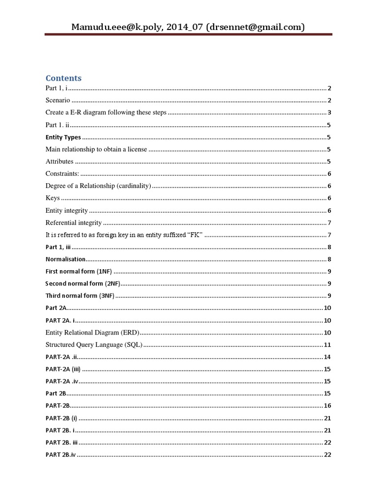 Database Scenarios With RDBM (1) - 1 | PDF | Relational Database ...