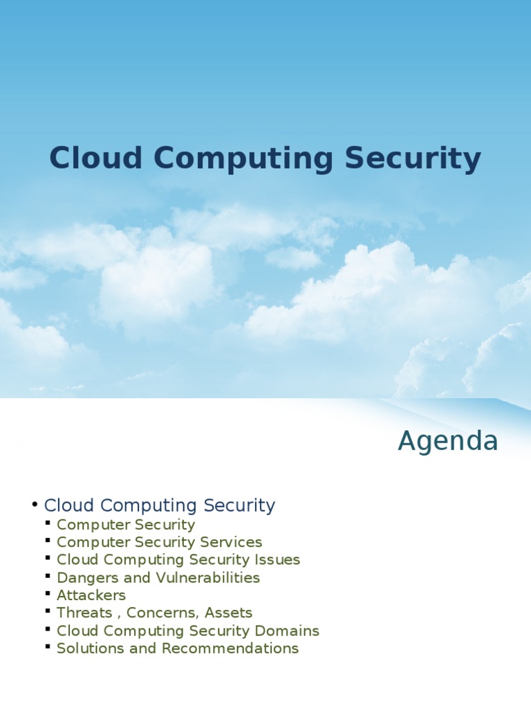 Cloud Computing Security | PDF | Computer Security | Security