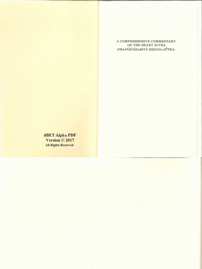 Comprehensive Commentary On The Heart Sutra Pdf śūnyatā Bodhisattva