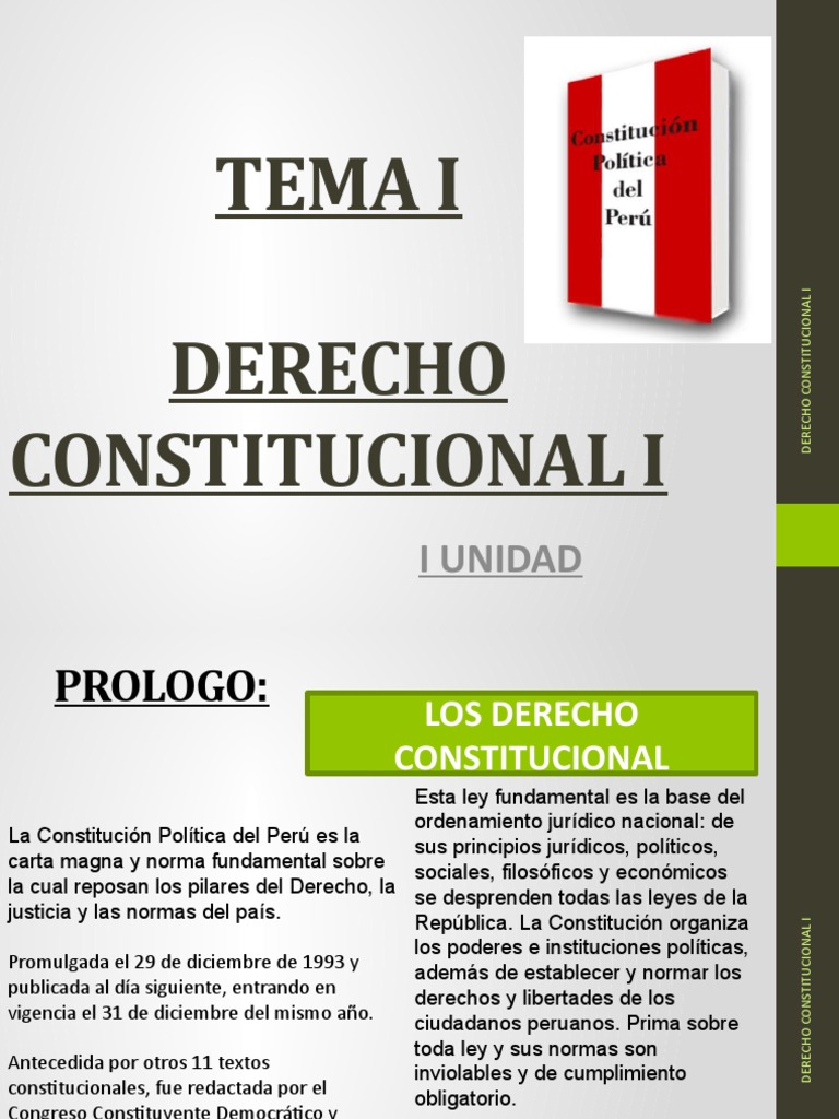Introducción al Derecho Constitucional I | PDF | Constitución | Ley ...
