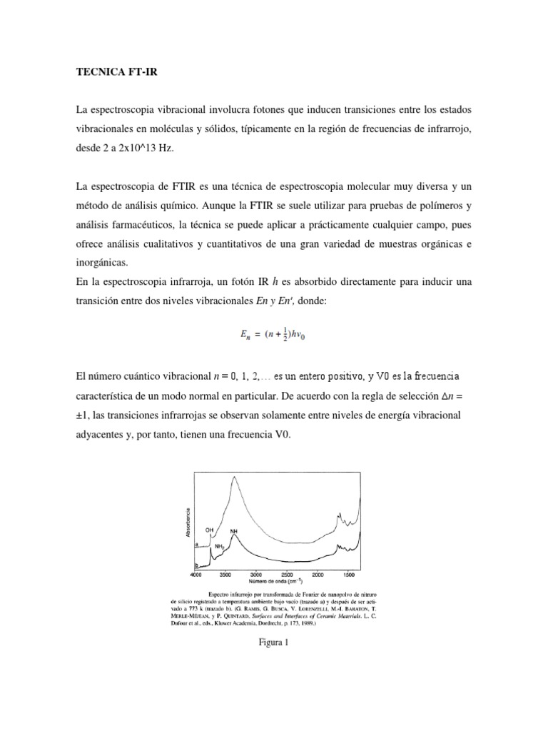Técnica IR - Infrarrojo | PDF | Espectroscopia | Espectroscopia infrarroja