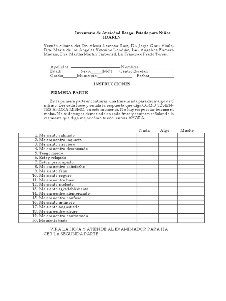 Test para Imprimir | PDF