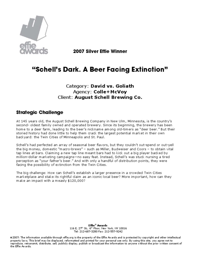 August Schell Brewing Co. | PDF | Brewery | Beverages