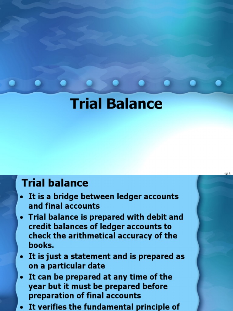 Trial Balance | Download Free PDF | Debits And Credits | Economies