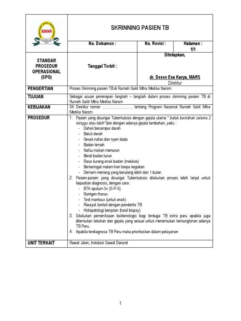 Spo TB Dots | PDF | Kesehatan Holistik | Sains & Matematika