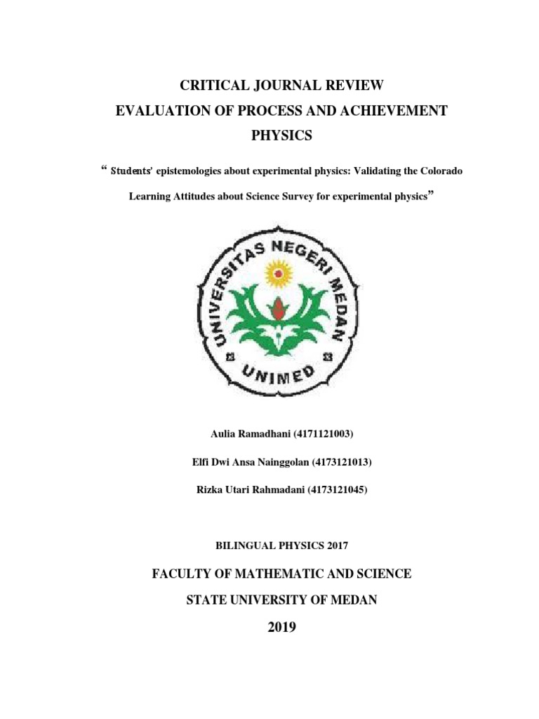 Critical Journal Review Epbh | PDF | Validity (Statistics ...