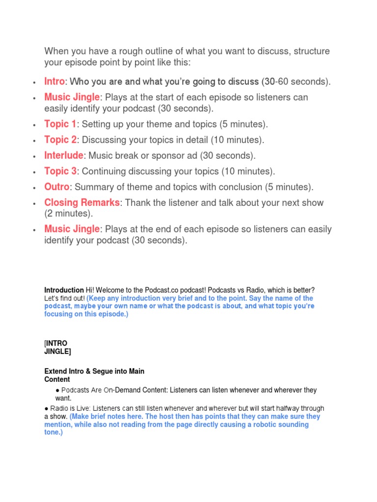 Podcast Script | PDF | Podcast | Entertainment