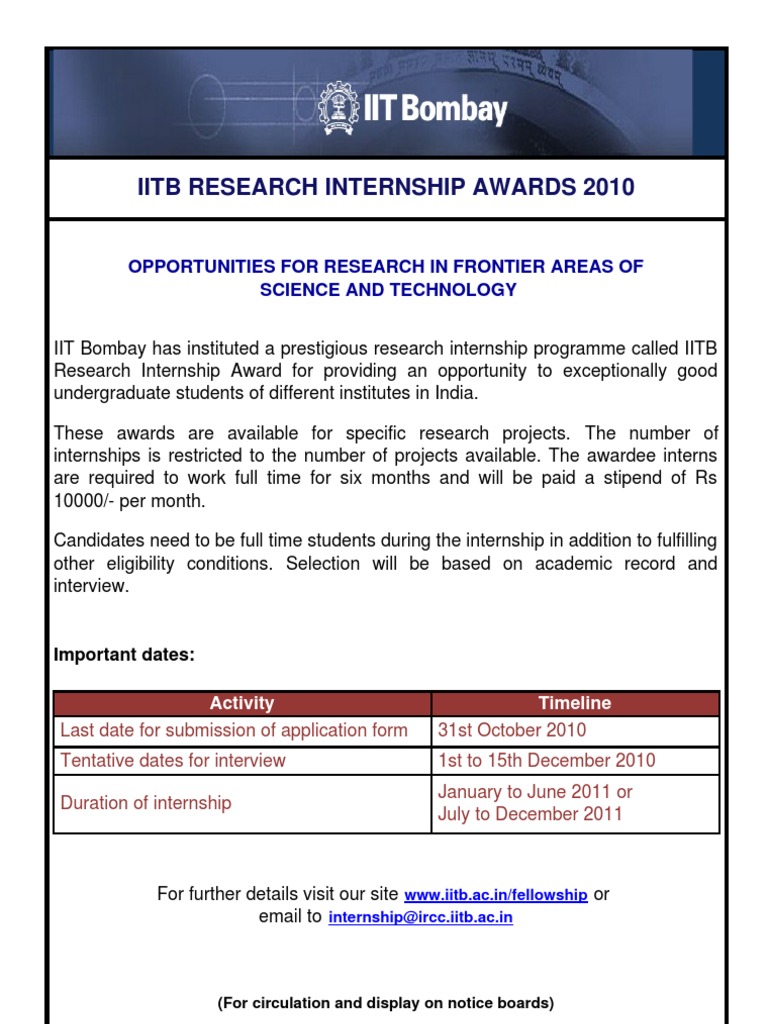 Internship Brochure | PDF