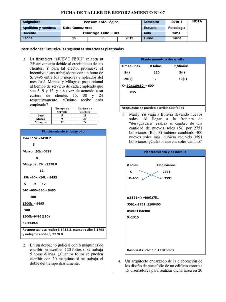 Ejercicios 07 | PDF | Business